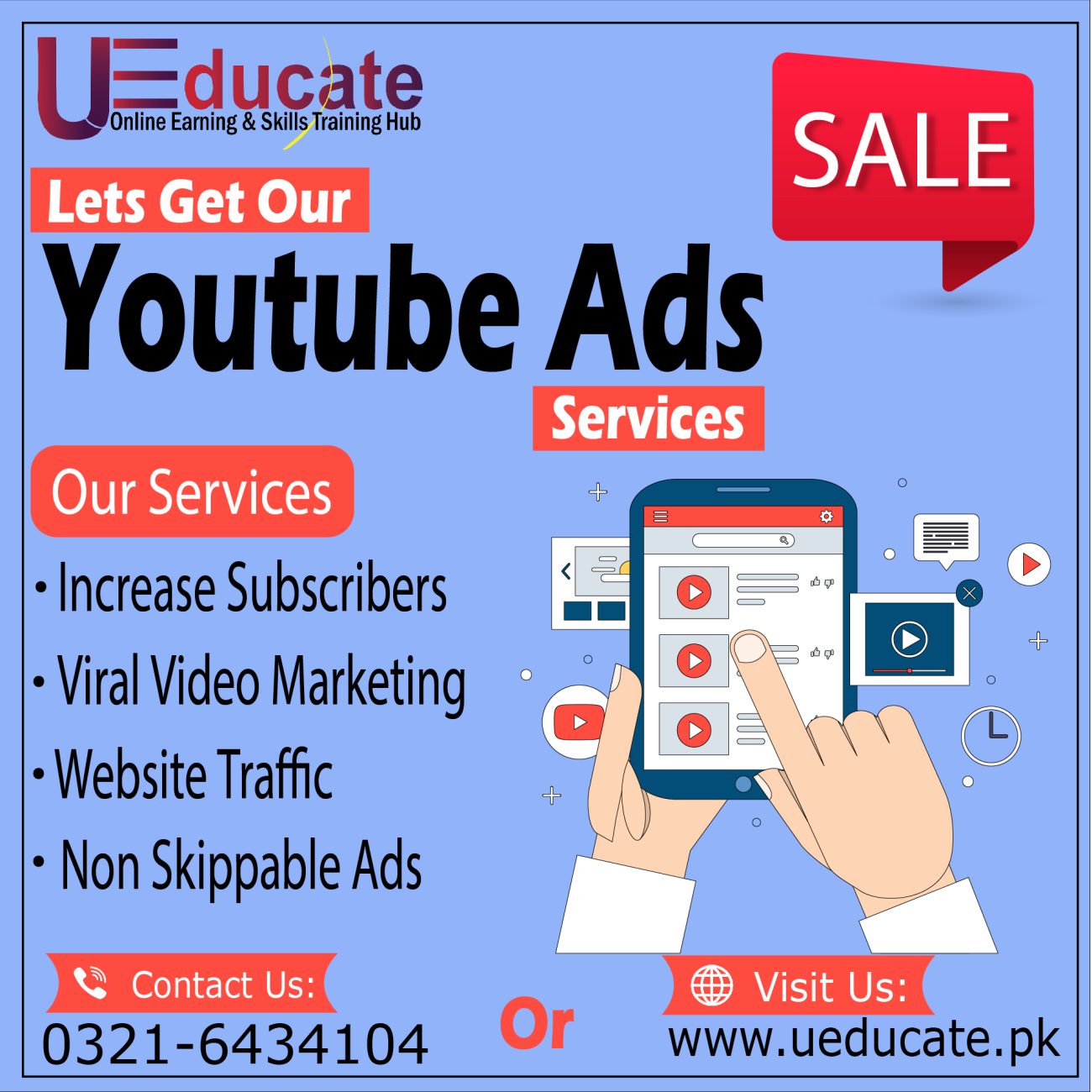 Youtube video ads | ueducate.pk